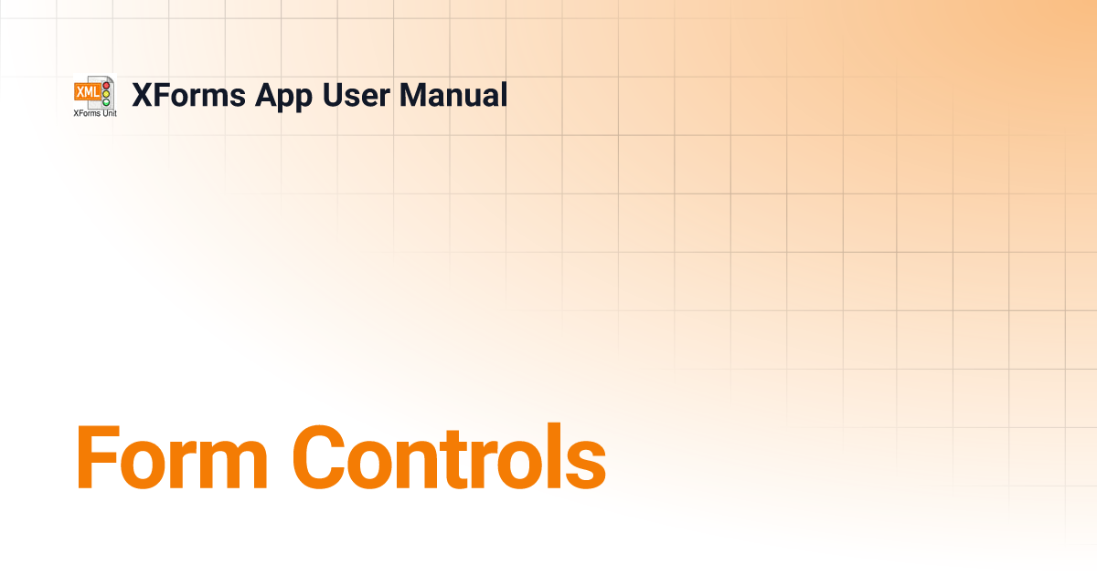 Form Controls Xforms Manual